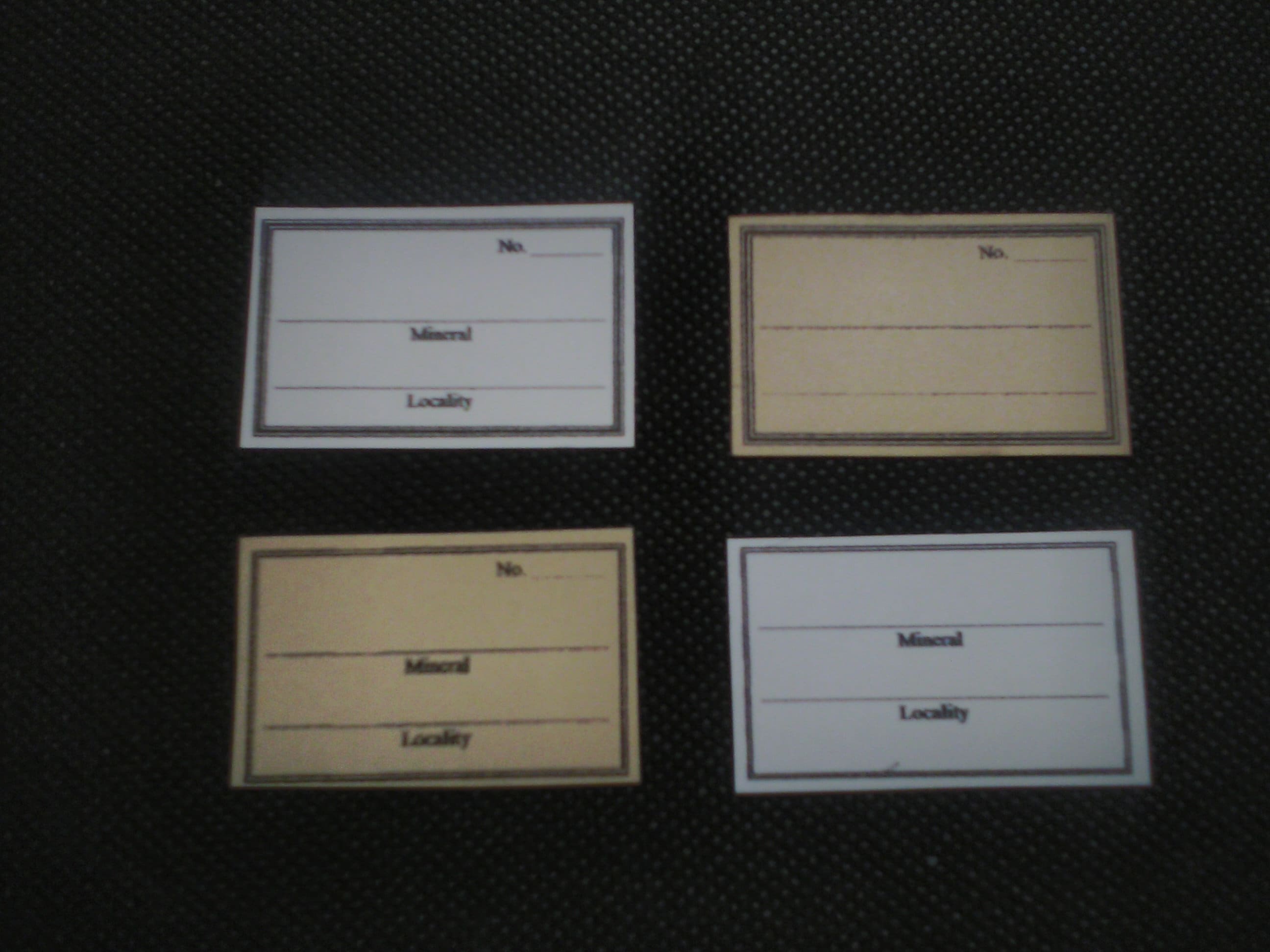 50-assorted Mineral Identification Labels Misc-1200f - Etsy