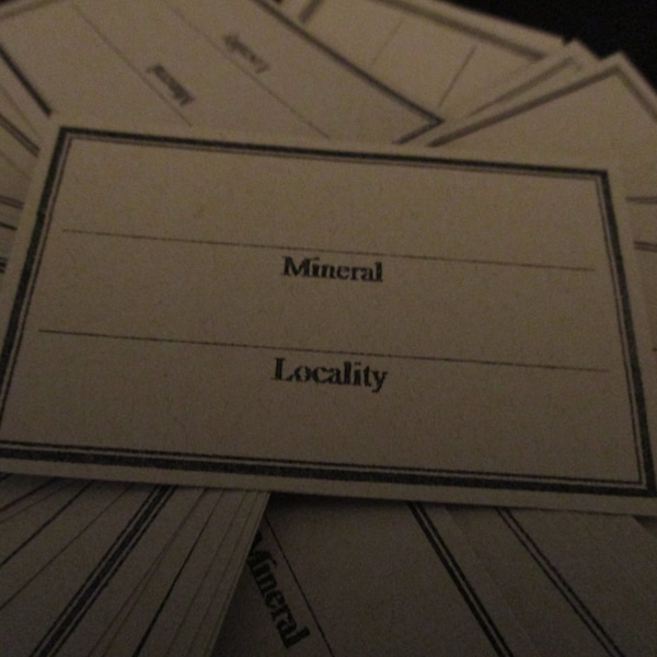 Mineral Specimen Labels - Etsy