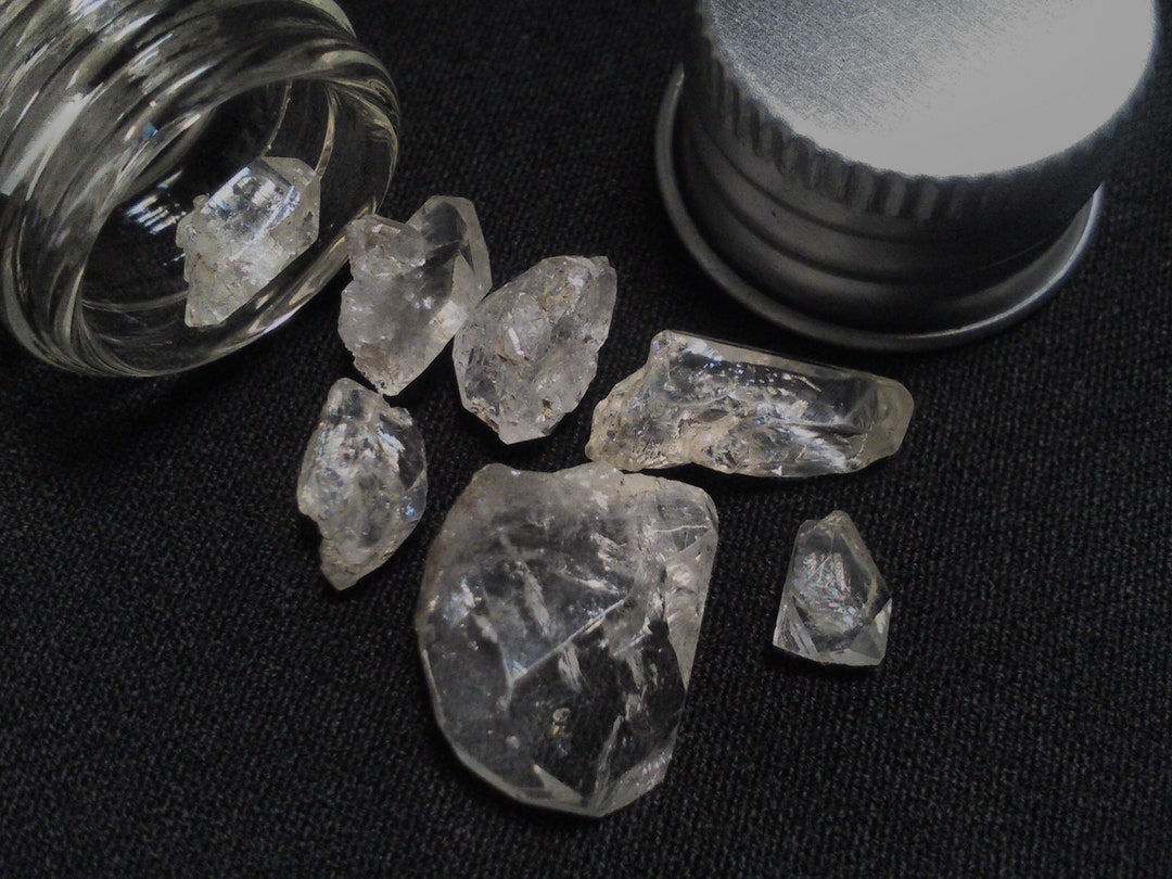 Thumbnail-sized Quartz Crystals in A Glass Jar 1307x - Etsy