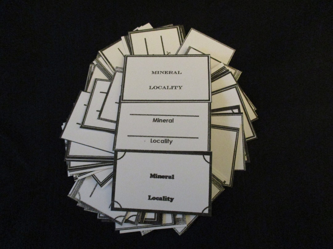 50 - Assorted White Mineral Identification Labels 10010x - Etsy