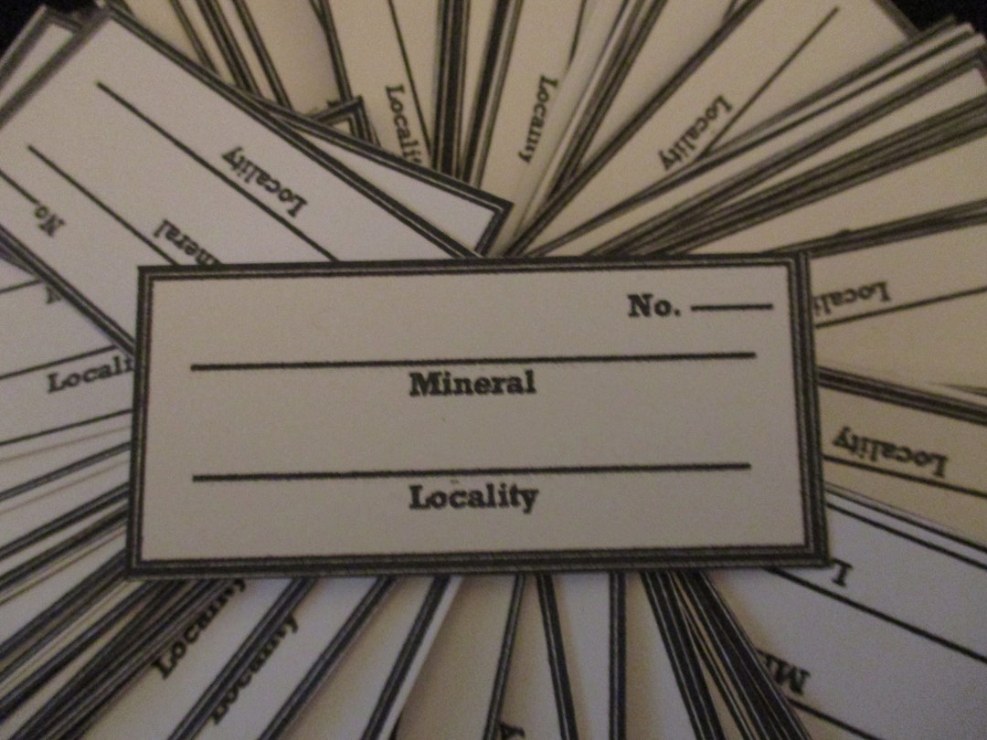 100 - Mineral Identification Labels 8943x - Etsy