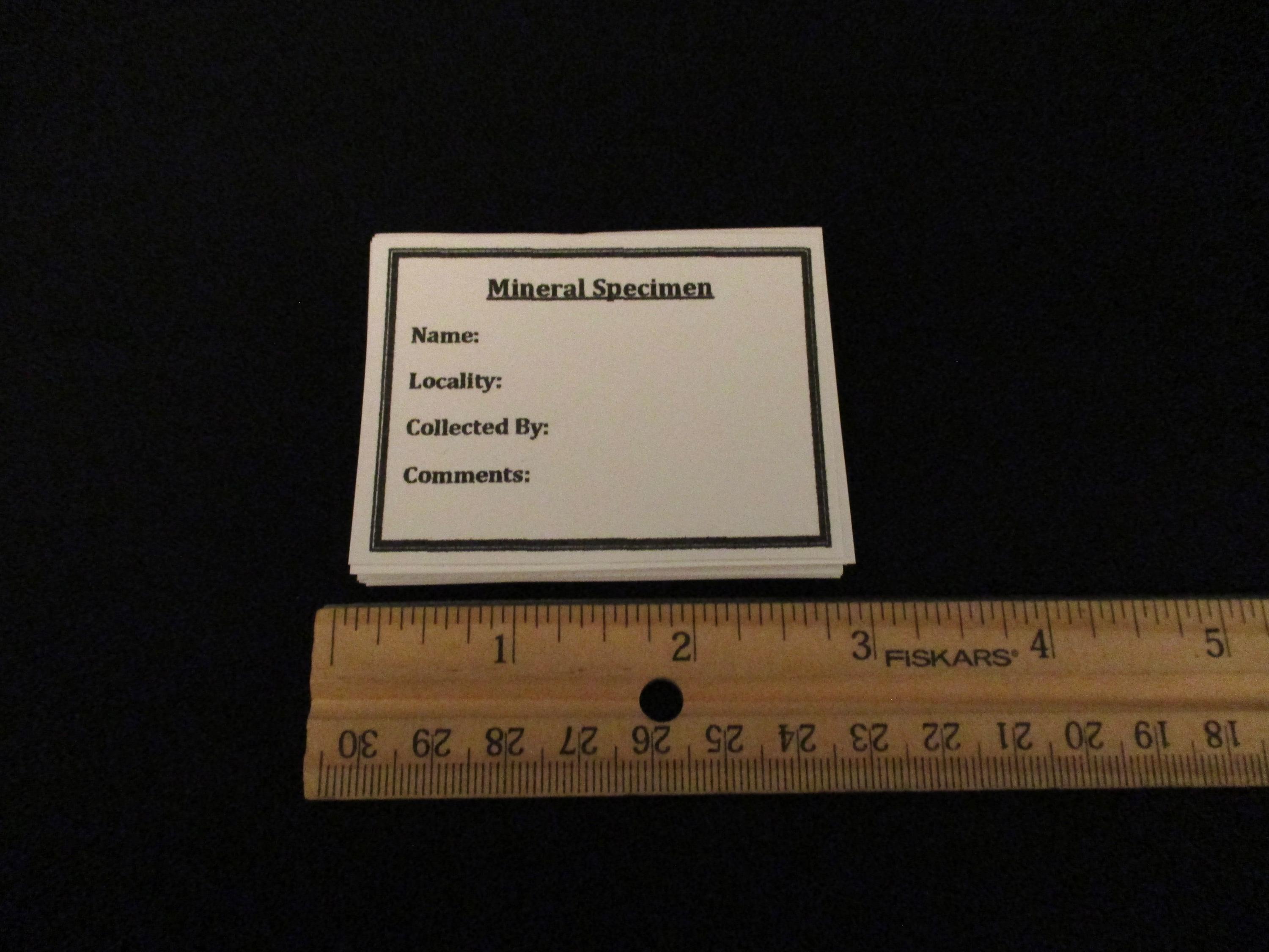 50 - Mineral Specimen Identification Labels 11840x - Etsy