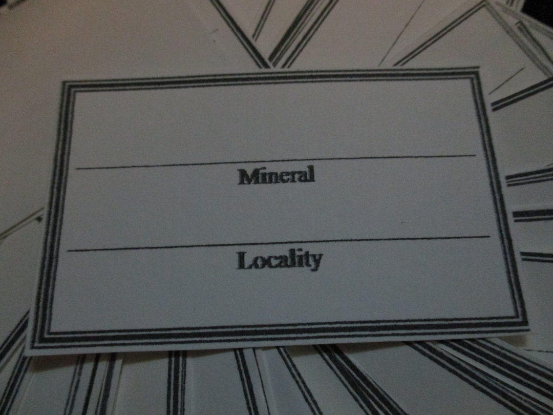 50 - Mineral Identification Labels 6315x - Etsy