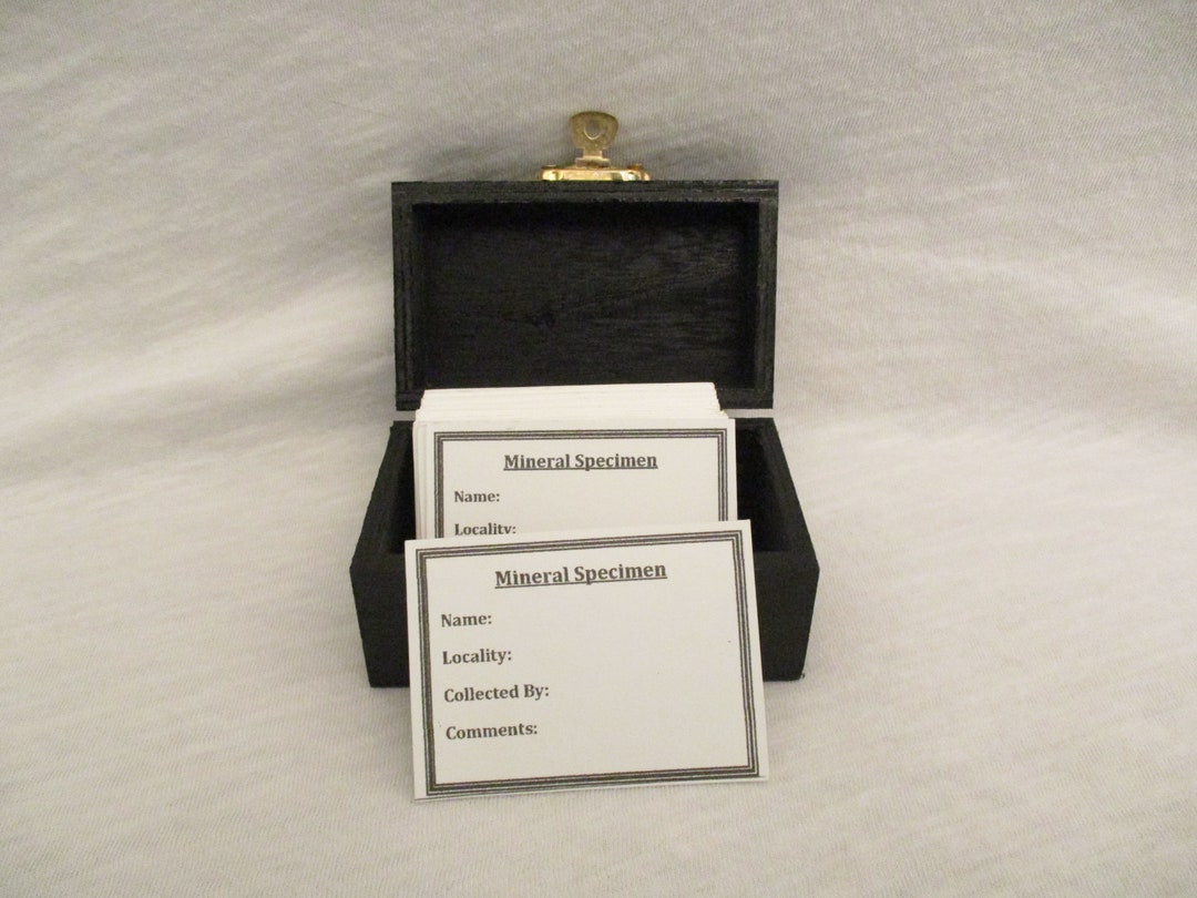 50 Mineral Specimen Identification Labels With Black Wooden - Etsy