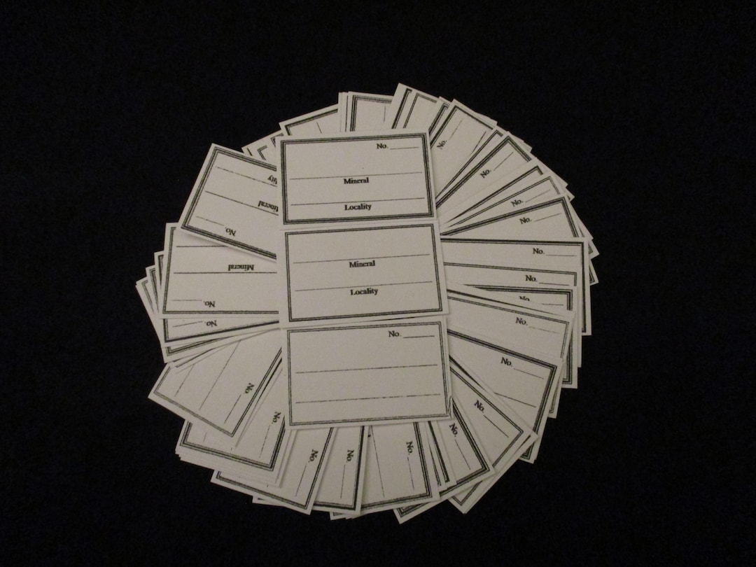 50 - Mineral Identification Labels 161x - Etsy