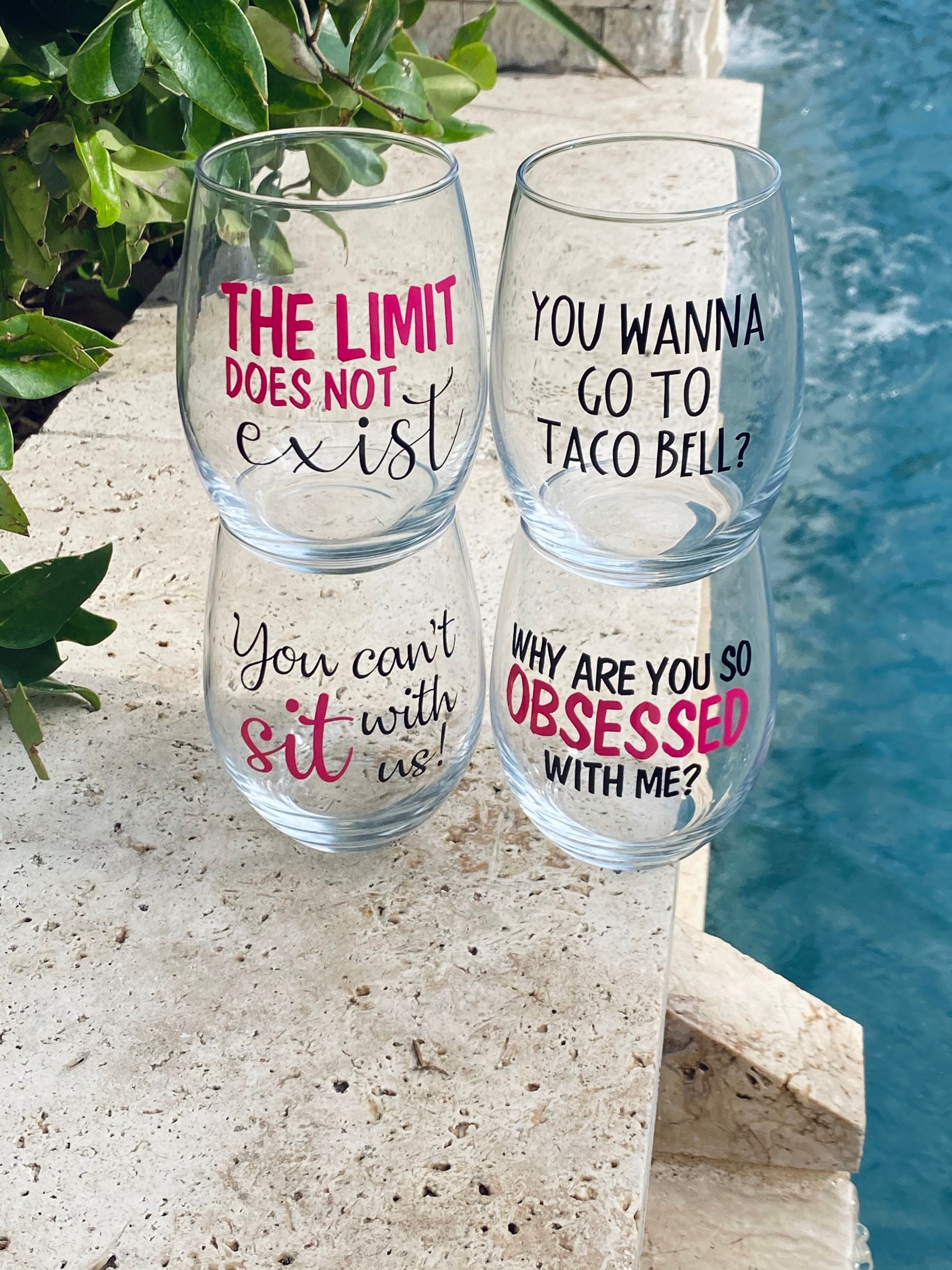 Mean Girls Glasses Mean Girls Wine Set Funny Mean Girls Etsy