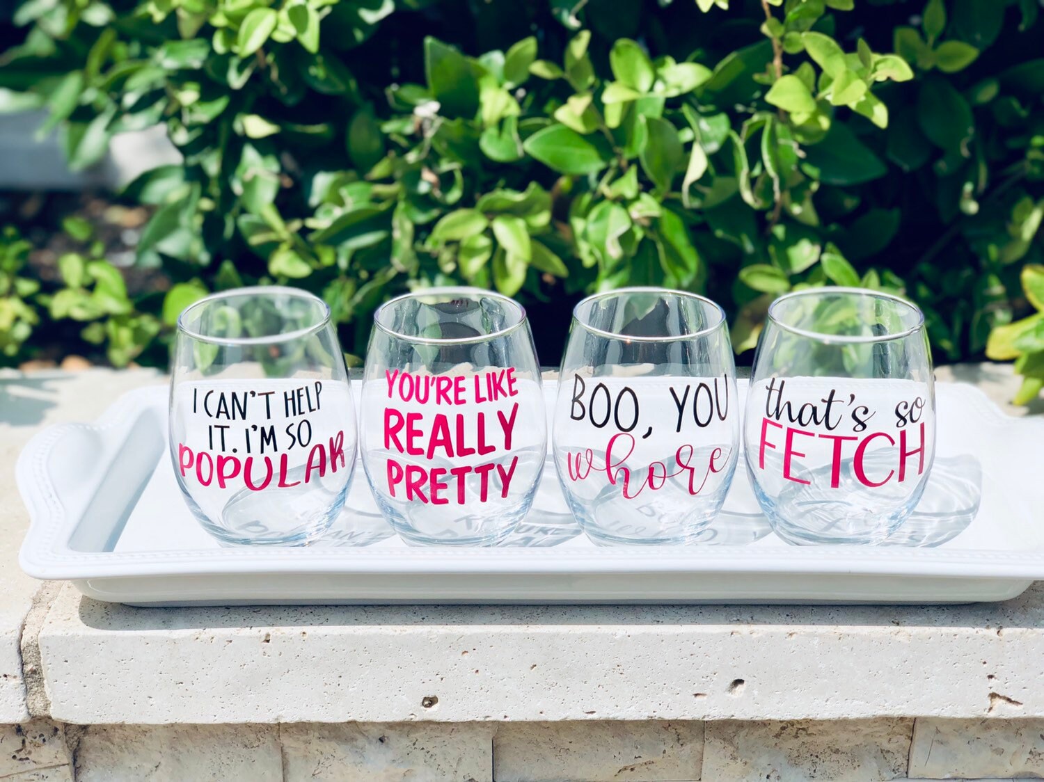 Mean Girls Glasses Mean Girls Wine Set Funny Mean Girls Best Friend