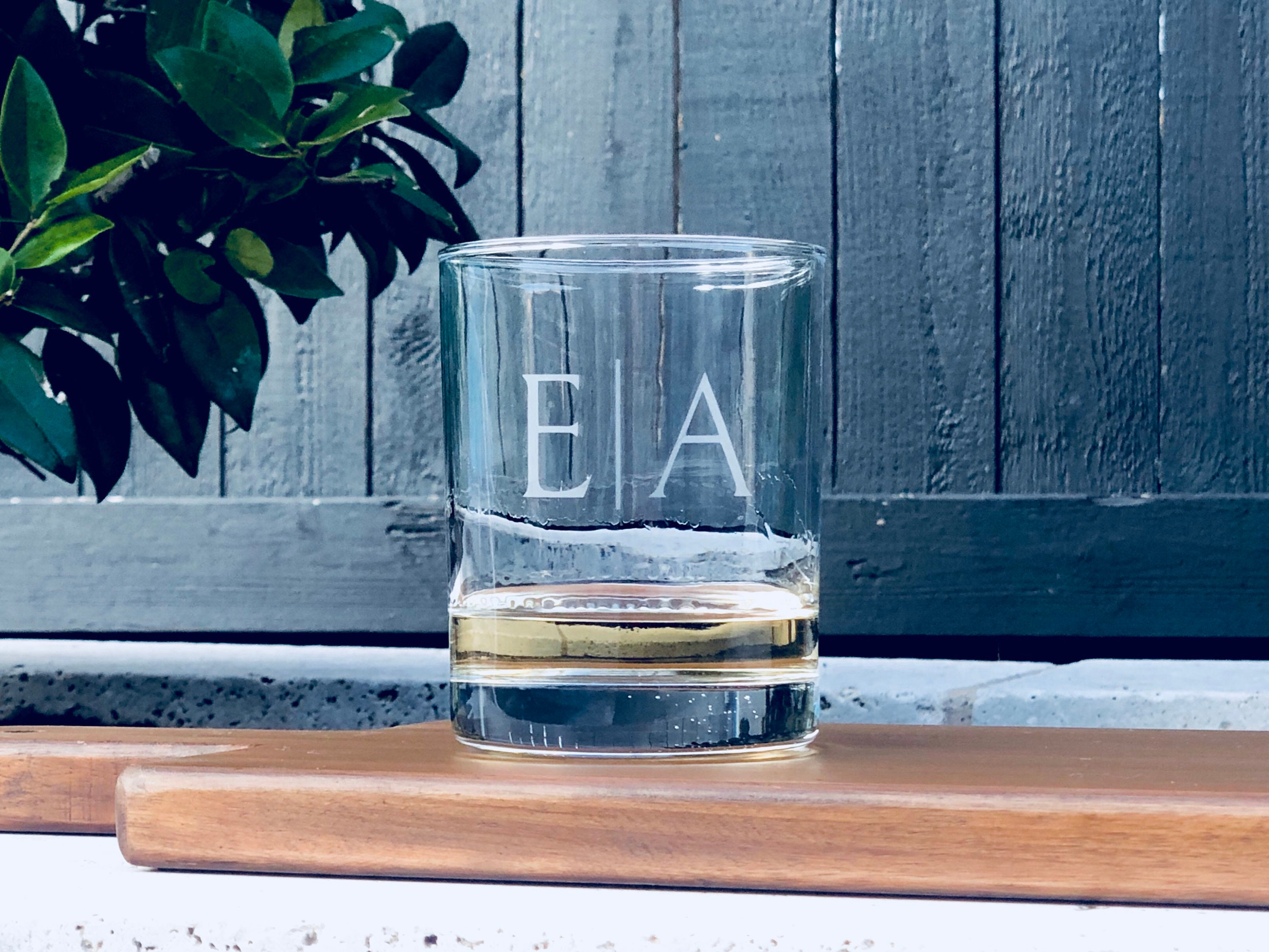 Initial Whiskey Tumbler Personalized Whiskey Glass Monogram Etsy
