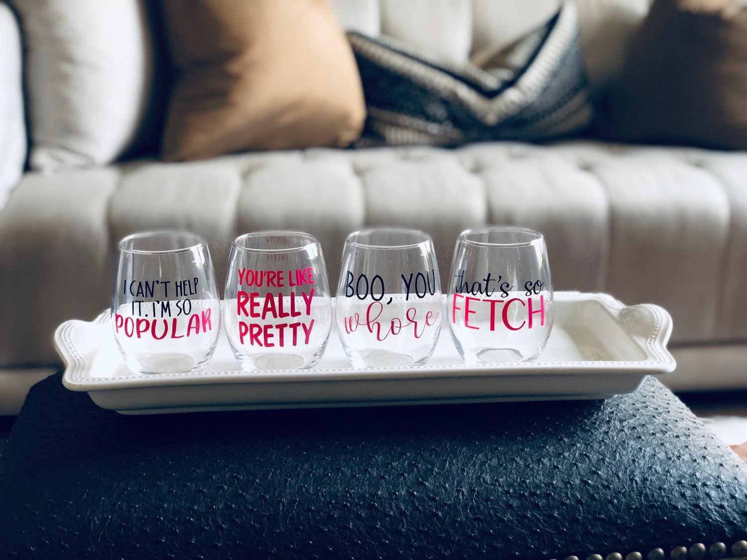 Mean Girls Glasses Mean Girls Wine Set Funny Mean Girls Best Friend