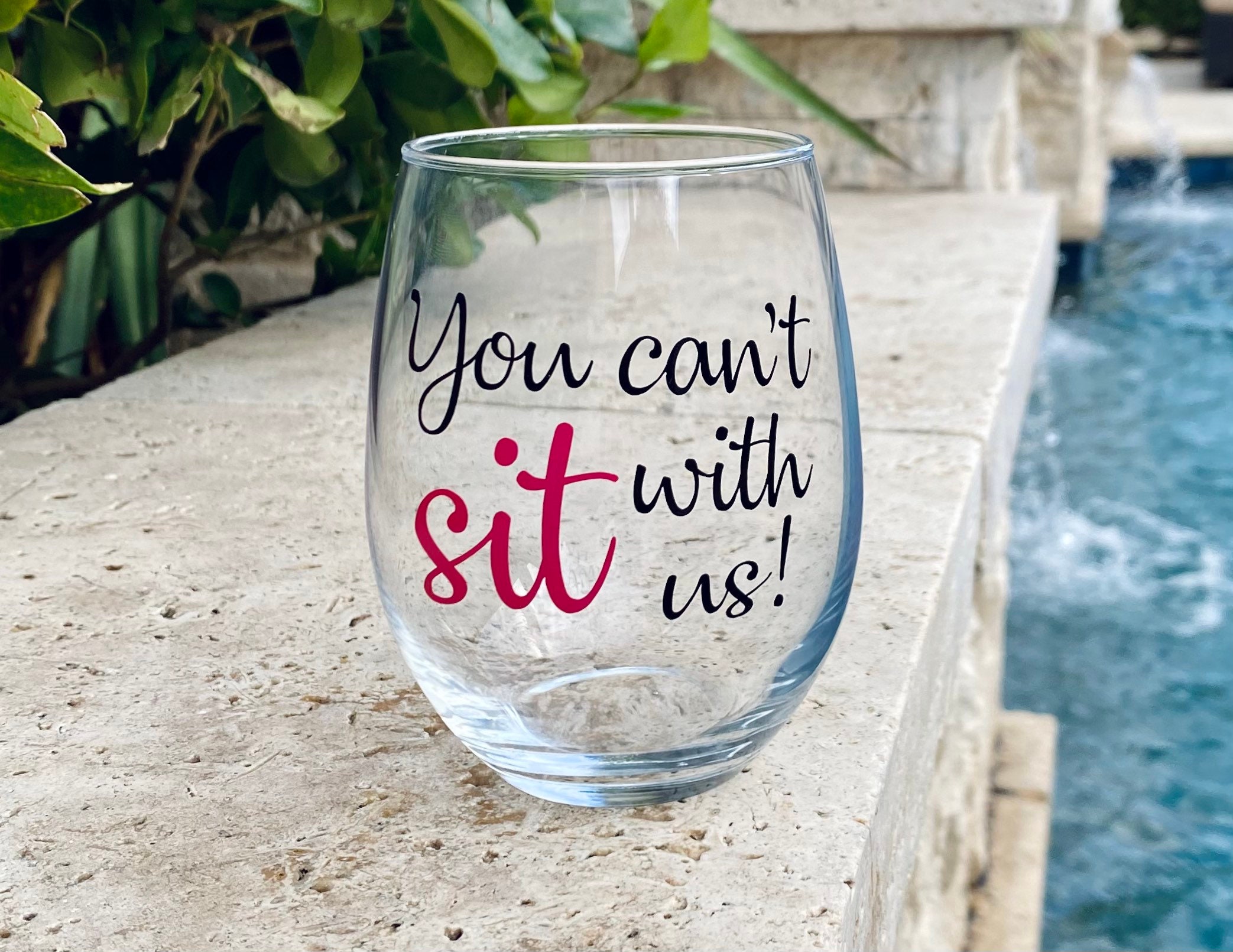 Mean Girls Glasses Mean Girls Wine Set Funny Mean Girls Etsy