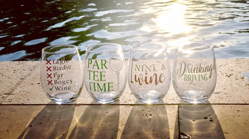 Golf Wine Glass Golf Whiskey Glass Funny Gold Glass Custom Etsy