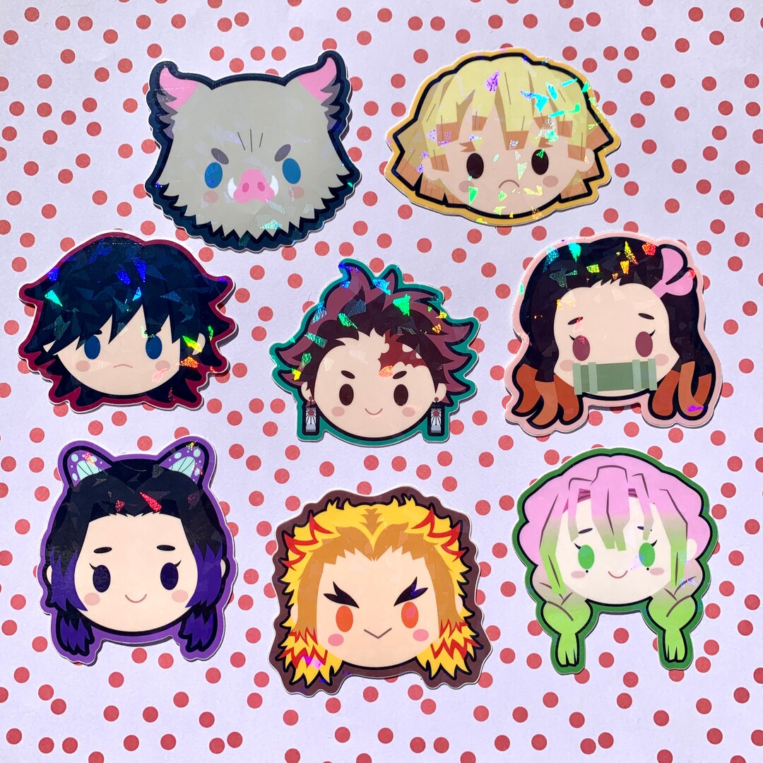 Kawaii Anime Stickers | Cute Demons | Sparkle Stickers | Water Bottle ...