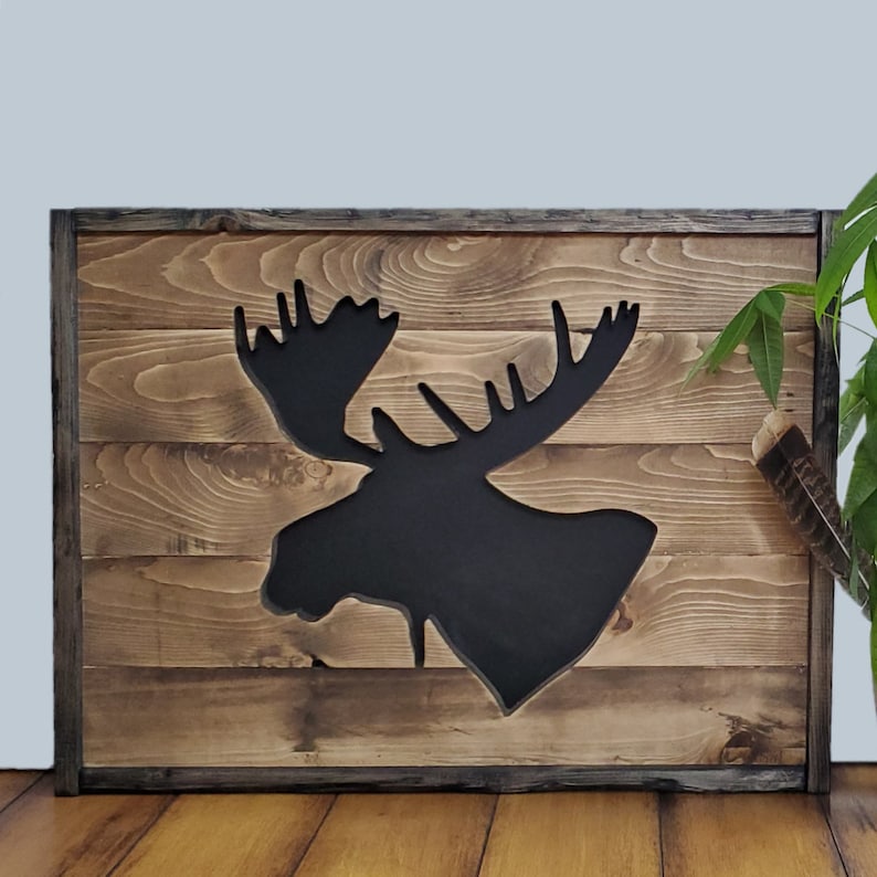 Rustic Moose Head Wall Hanging - Etsy Canada