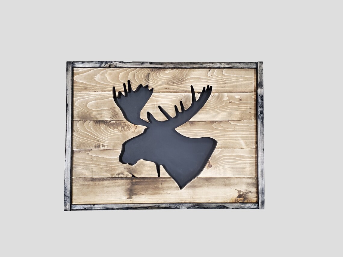 Rustic Moose Head Wall Hanging - Etsy Canada