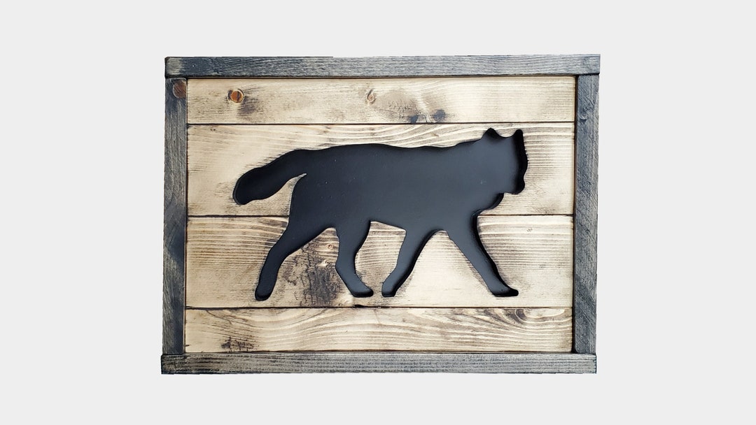 Rustic Wolf Wall Hanging - Etsy