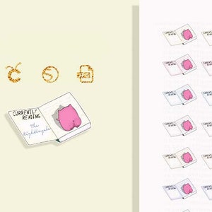 Printable Currently Reading Stickers, Book Nerd Stickers, Reading ...