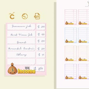 Printable Income Tracker, Payday Stickers, Finance Stickers, Budget ...