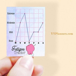 Printable Fatigue Tracker Stickers, Tired Stickers, Exhausted Stickers ...