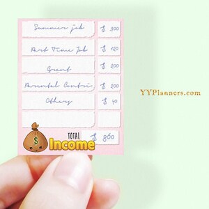 Printable Income Tracker, Payday Stickers, Finance Stickers, Budget ...