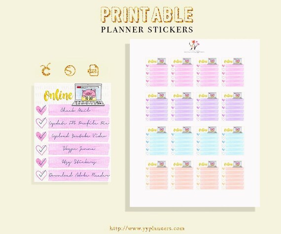 Digital Prints Printable Happy Planner Erin Condren Cricut / Silhouette ...