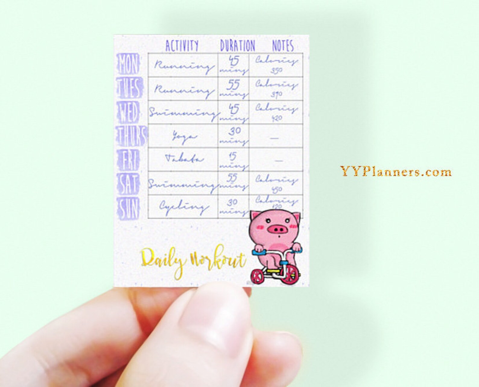 Printable Daily Workout Stickers Workout Tracker Cute | Etsy