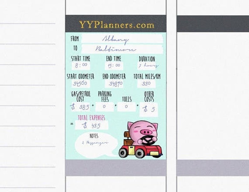 Printable Road Trip Stickers Driving Stickers Mileage - Etsy