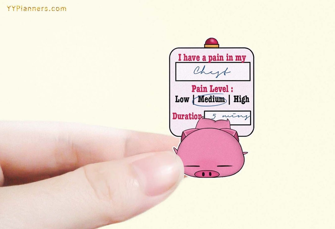 Printable Pain Tracker Stickers, Health Stickers, Medication Stickers ...