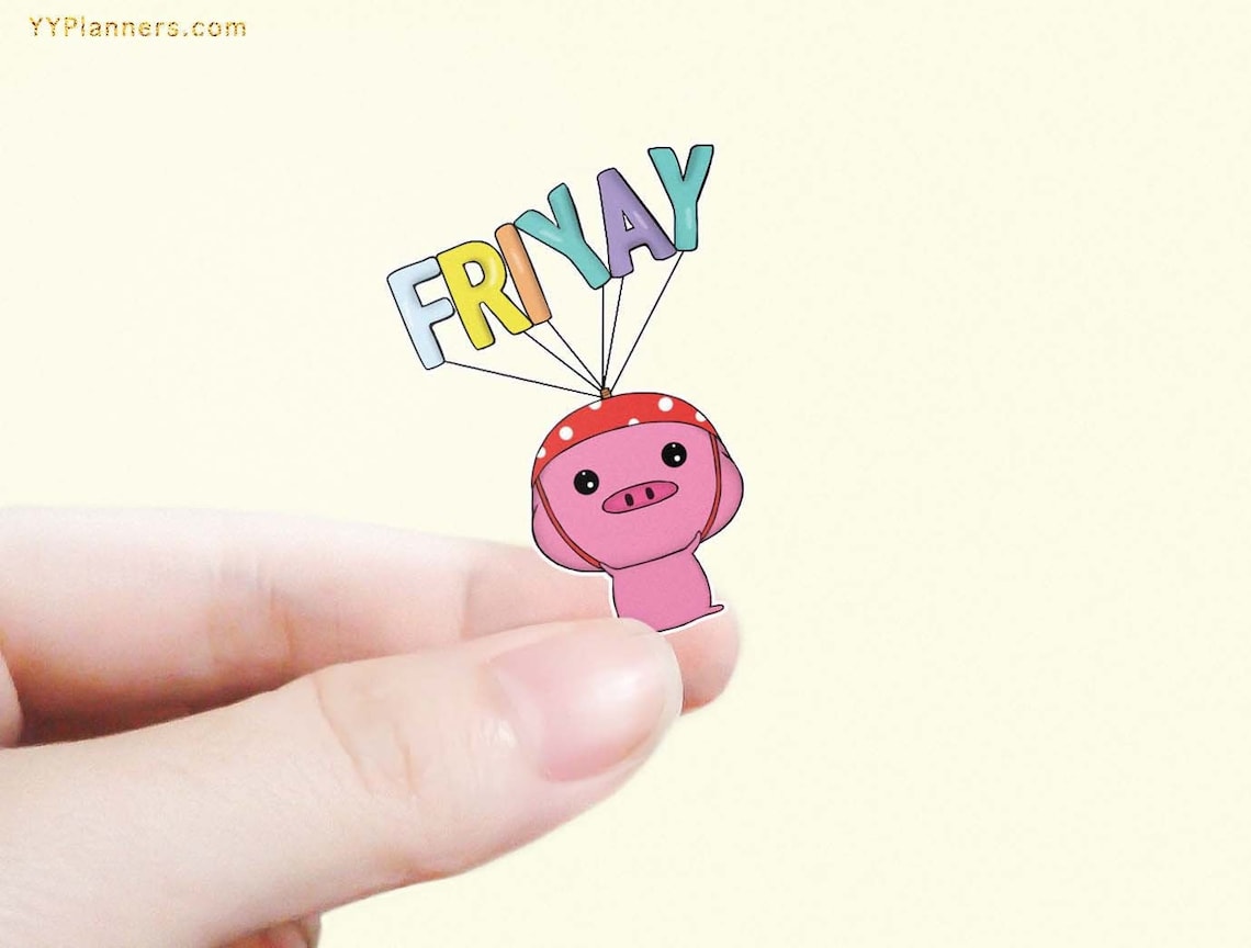 Cute Friyay Sticker TGIF Happy Friday Stickers Decorative - Etsy