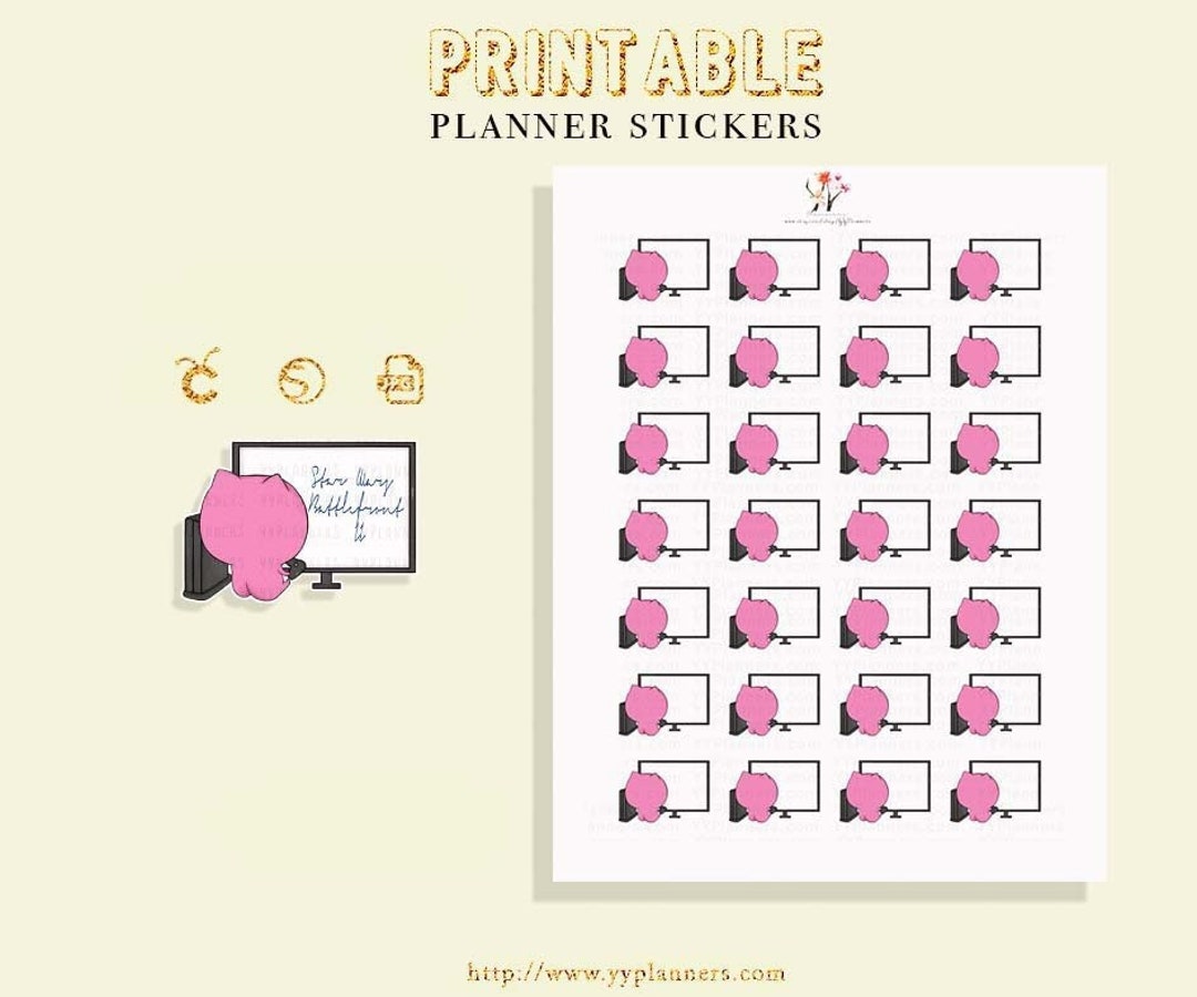 Printable Video Game Night Stickers Game Time/ Gaming Planner - Etsy