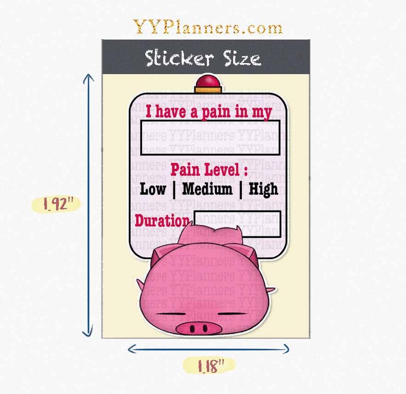 Printable Pain Tracker Stickers Health Stickers Medication | Etsy