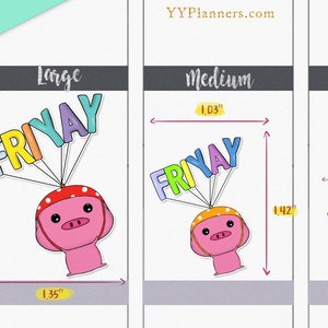 Cute Friyay Sticker TGIF Happy Friday Stickers Decorative - Etsy