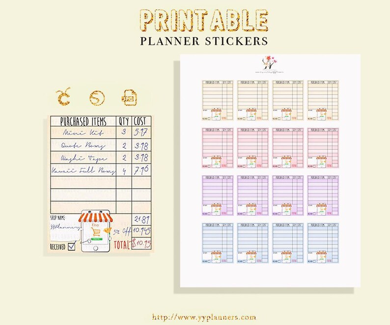 Printable Etsy Online Order Tracker Stickers Online Shopping | Etsy