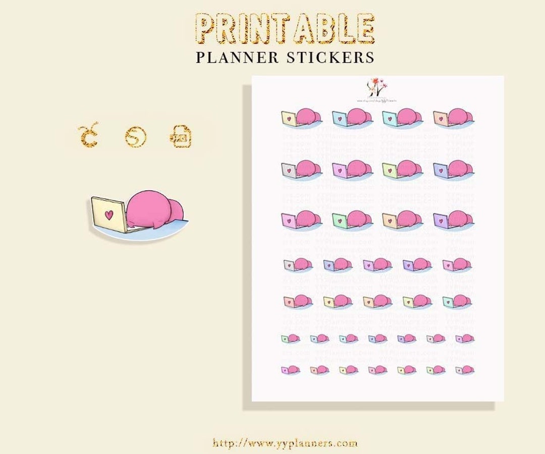 Printable Tired of Working Stickers, Exhausted Stickers, Work Planner ...