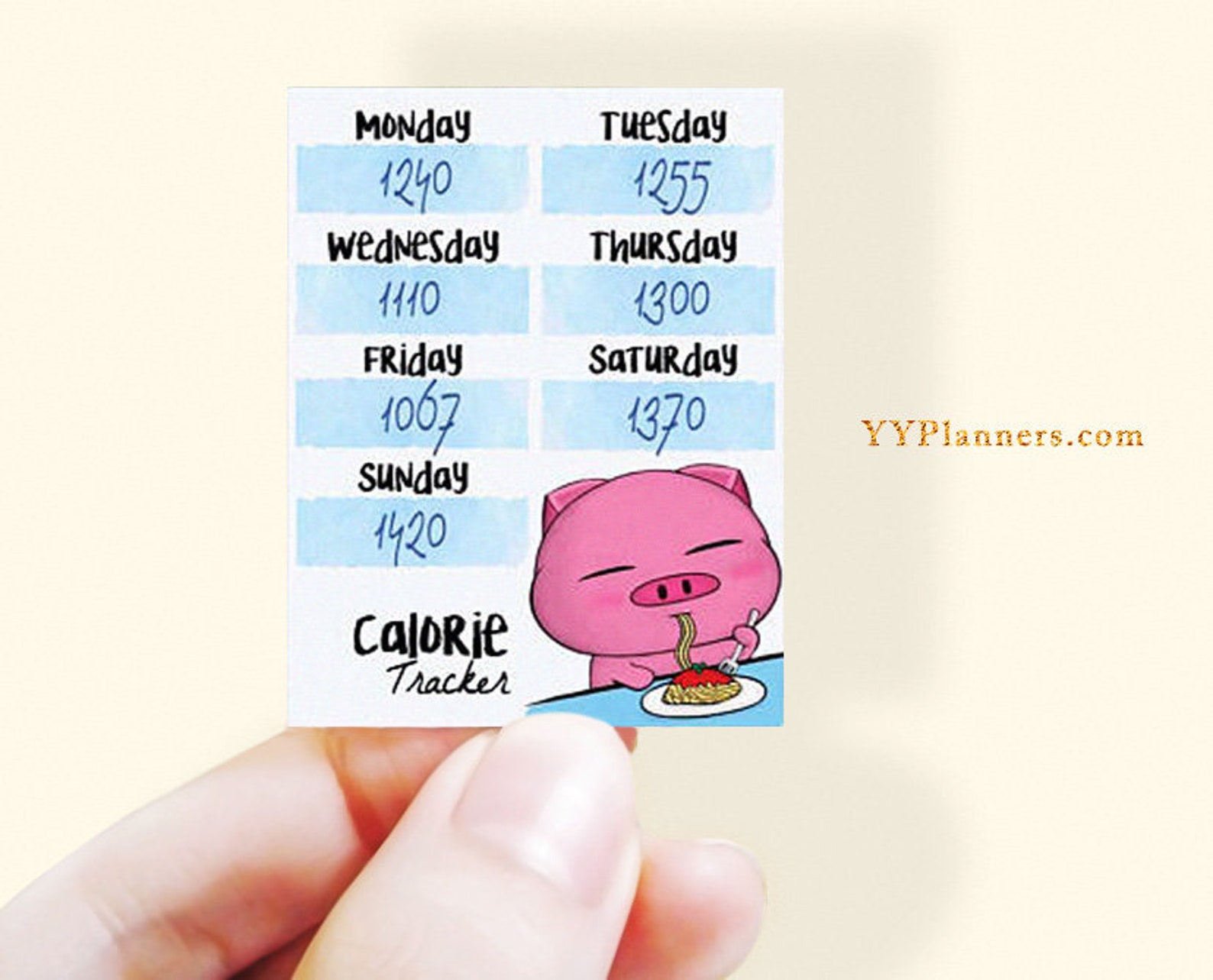 Printable Weekly Calorie Stickers Calorie Tracker Meal - Etsy