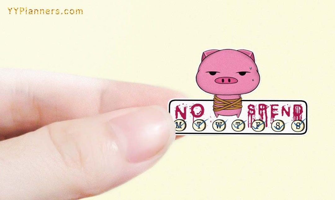 Printable No Spend Planner Stickers, Spending Tracker, Money Stickers ...