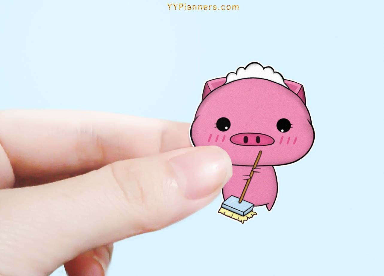 Printable Sweeping Stickers Sweep Floor Kawaii Daily Chores - Etsy ...