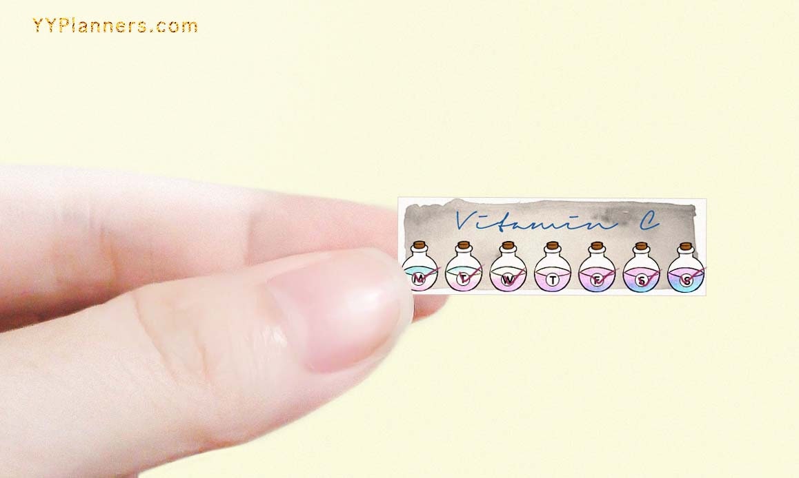 Printable Vintage Vitamin / Supplement / Pill Reminder | Etsy
