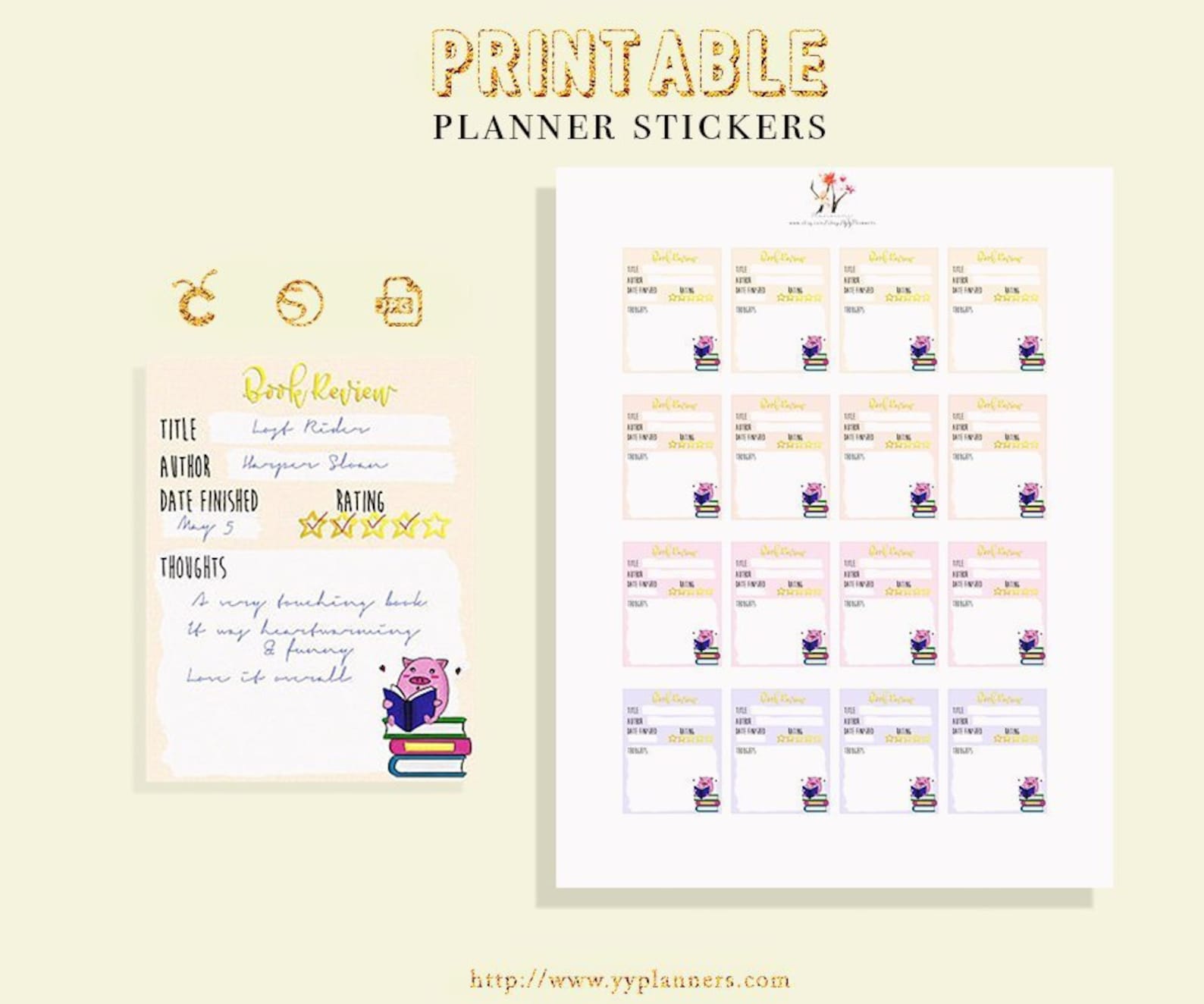 Printable Book Review Stickers Reading Stickers Currently | Etsy