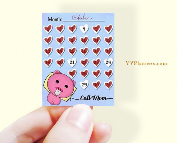 Printable Call Mom Stickers Call Your Mom Call Reminder | Etsy