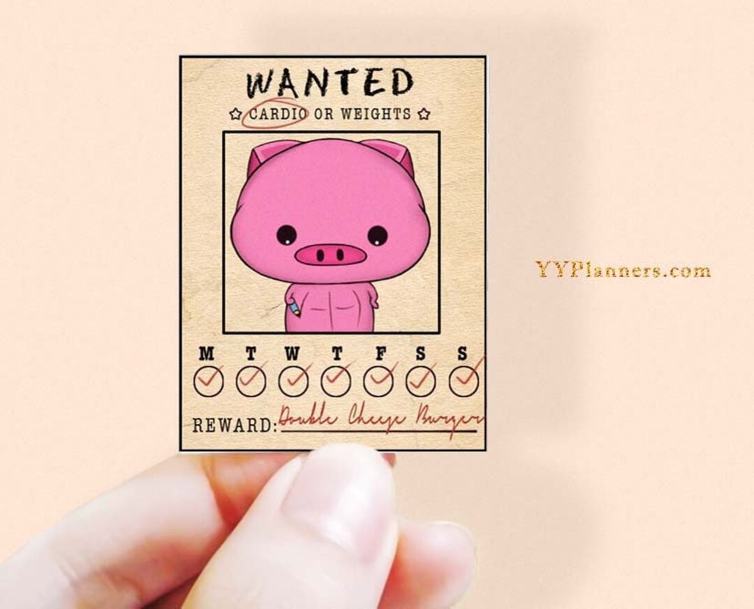 Printable Workout Tracker Stickers, Cardio Stickers, Weights Stickers ...