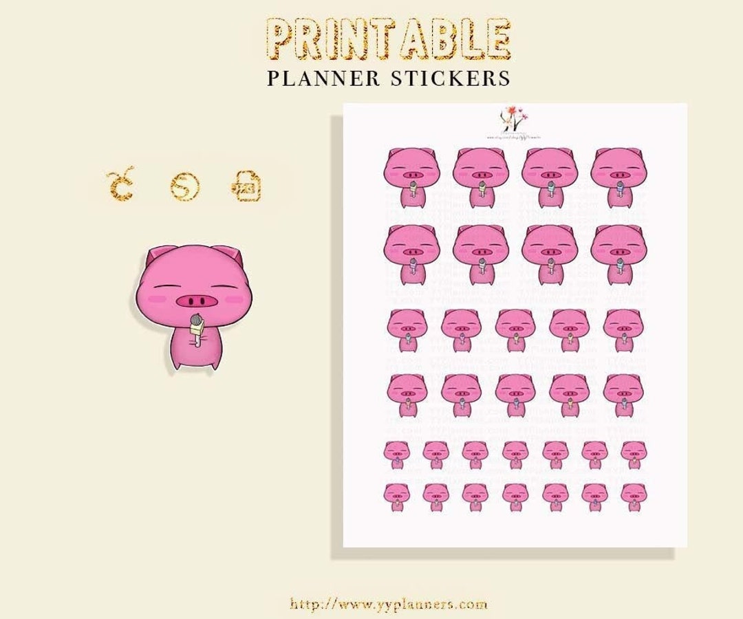 Printable Cute Singing Stickers Sing Karaoke Rock Star - Etsy