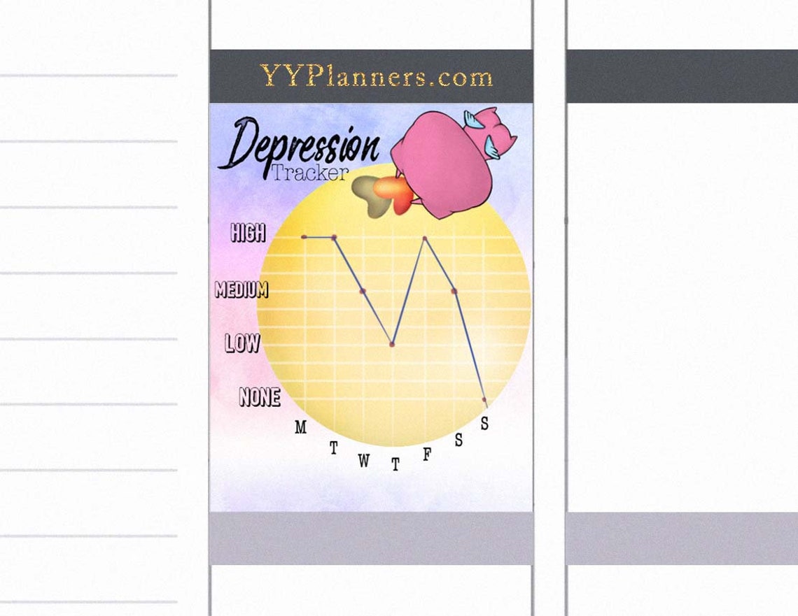 Printable Depression Tracker Stickers Loneliness & Sadness - Etsy
