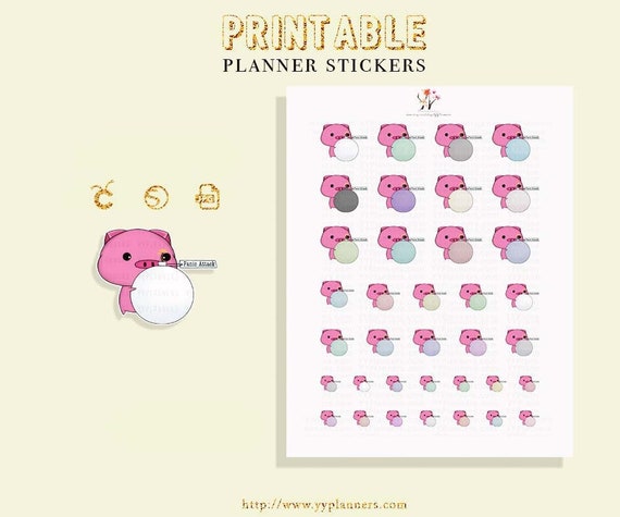 Printable Panic Attack Stickers Fear Depression Anxiety - Etsy