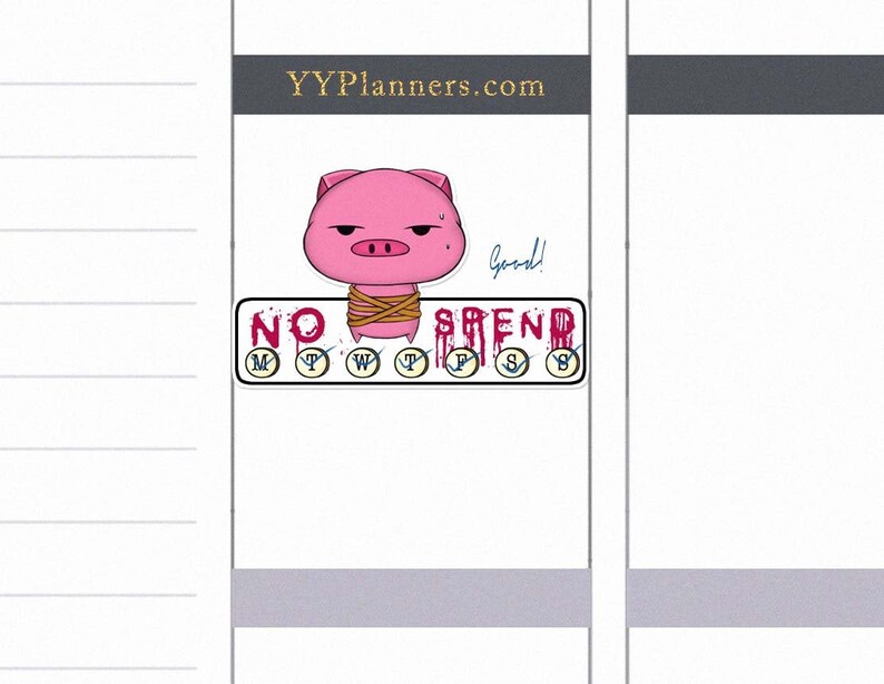 Printable No Spend Planner Stickers, Spending Tracker, Money Stickers ...