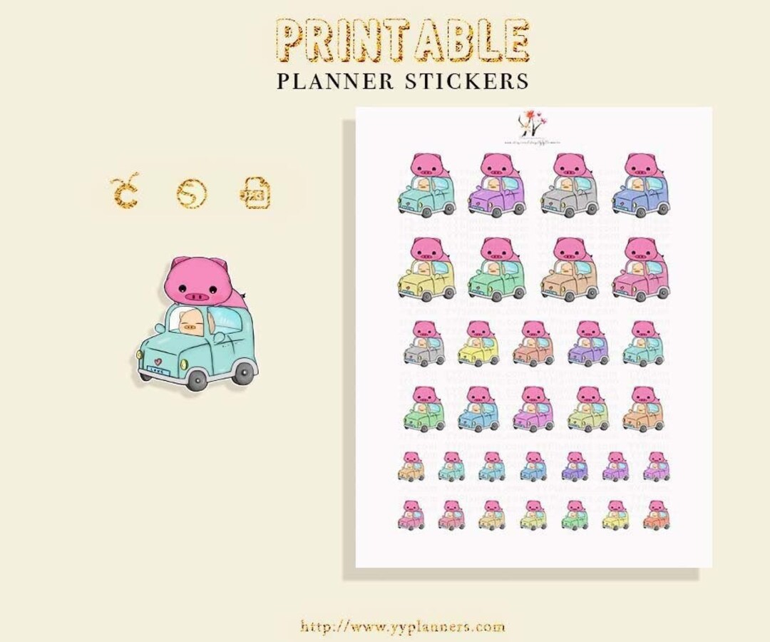 Printable Road Trip Stickers, Driving / Drive Stickers, Travel Stickers ...