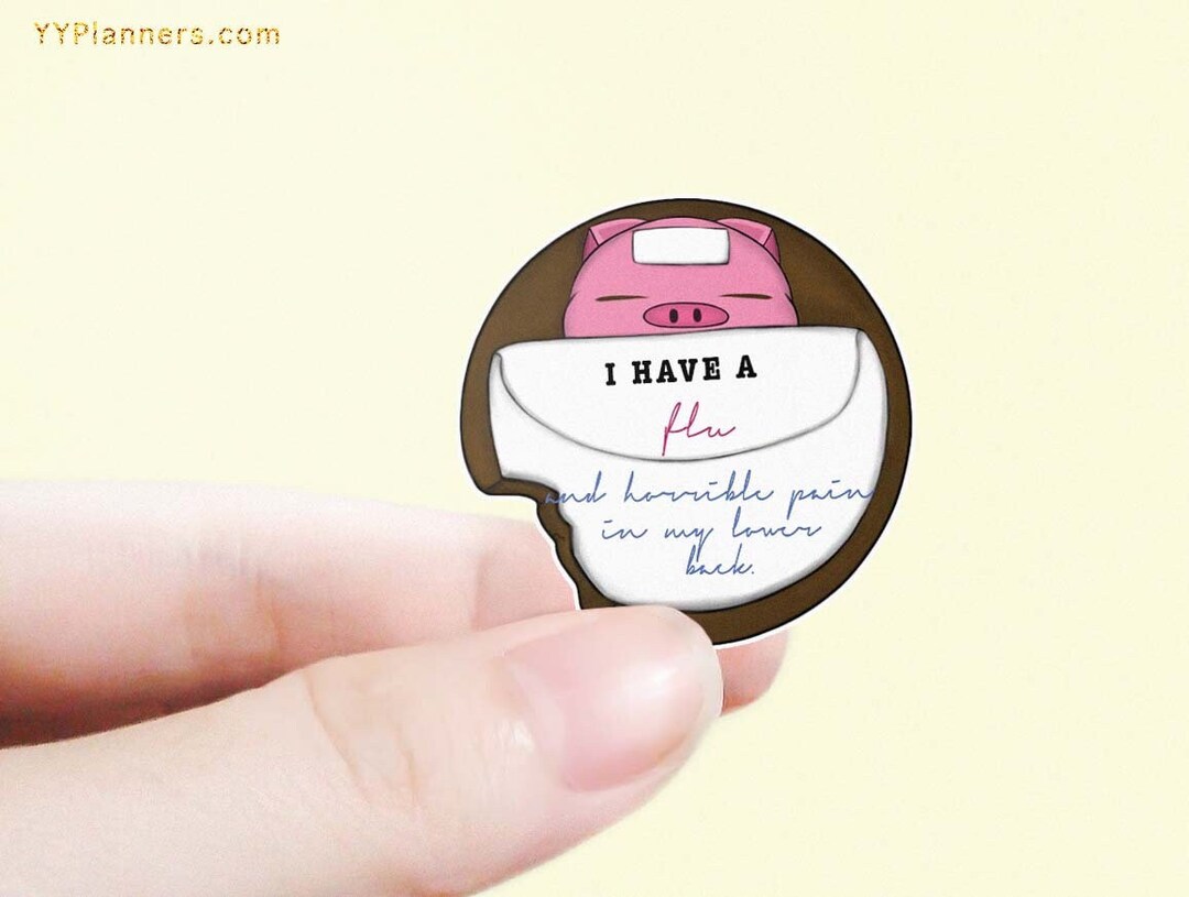 Printable Sick Day Planner Stickers, Medication Sticker, Hand Drawn ...