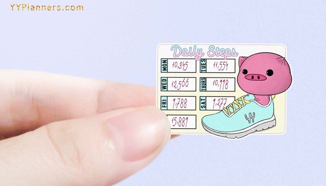Printable Daily Steps Tracker Stickers, Exercise Stickers, Workout ...