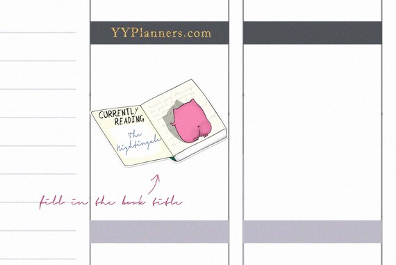 Printable Currently Reading Stickers Book Nerd Stickers | Etsy