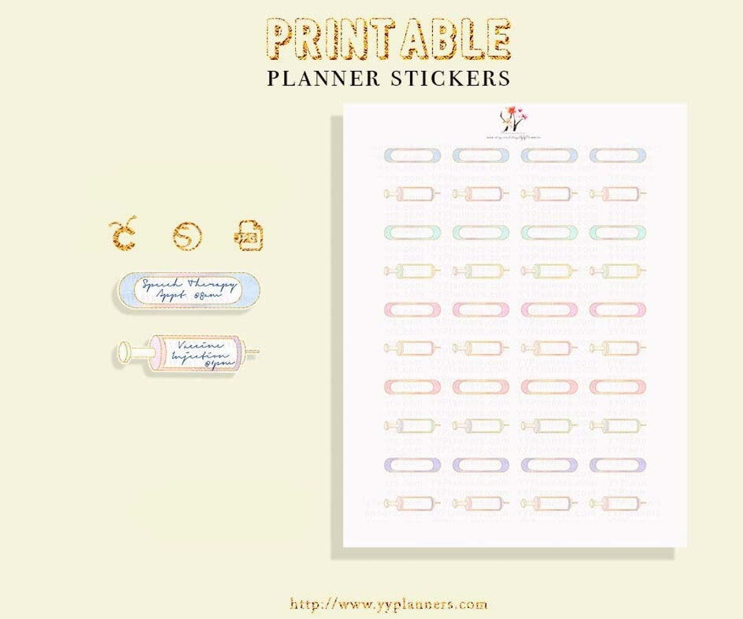 Printable Glitter Medication Reminder Stickers Medication - Etsy