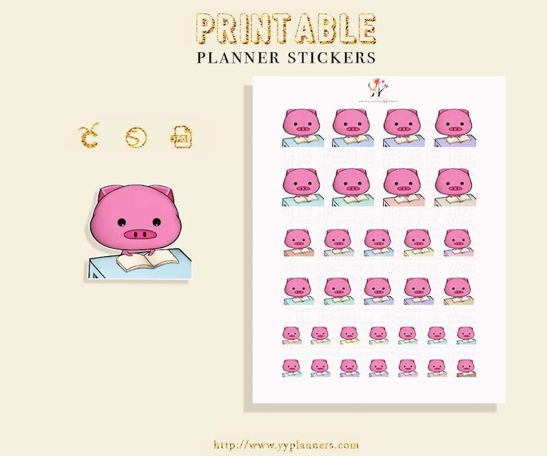 Printable Cute Study Planner Stickers Exam Stickers | Etsy